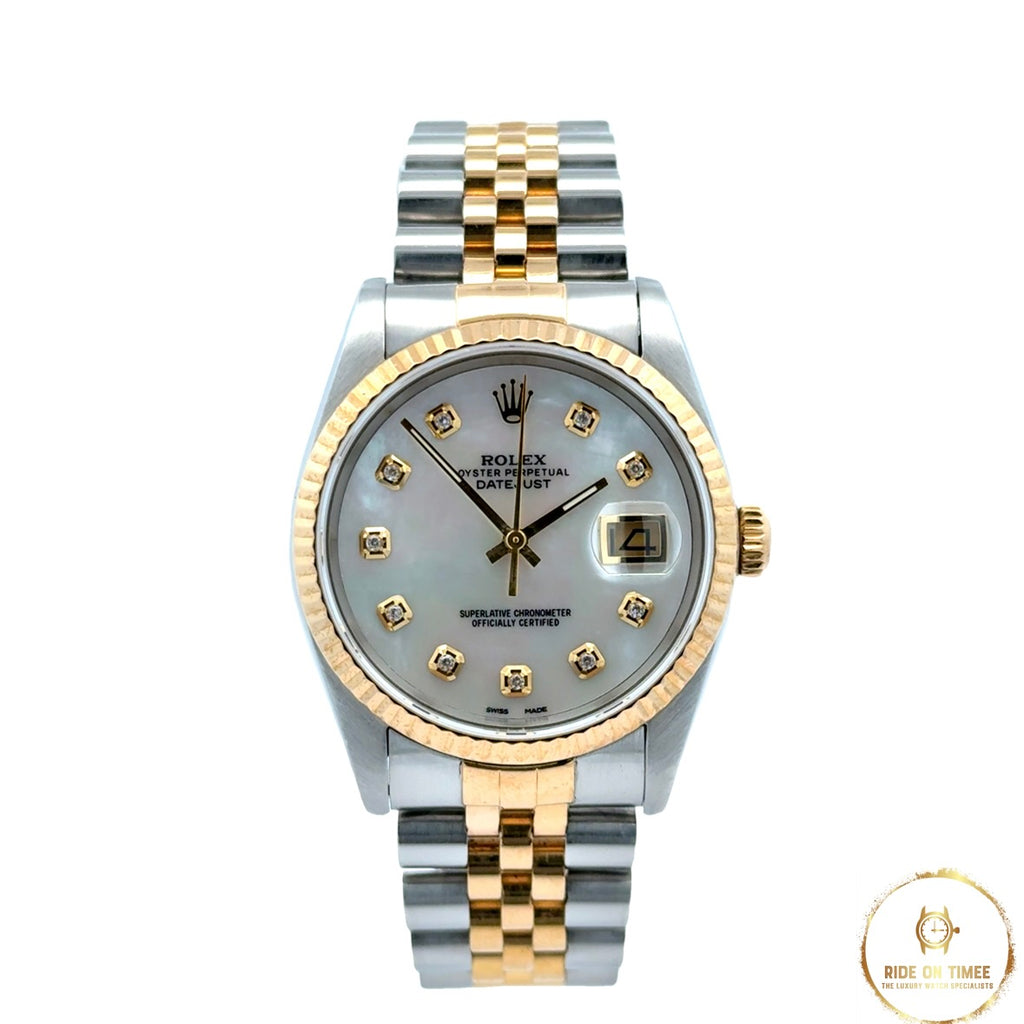 Rolex Datejust 36 Custom MOP Diamond Dial ‘16233’ – Ride On Timee